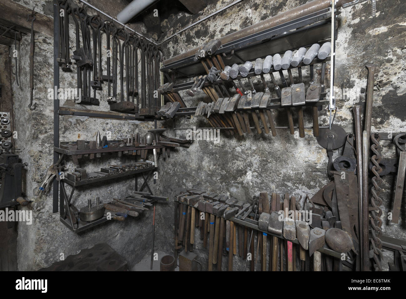 typical tools at the blacksmiths Stock Photo - Alamy