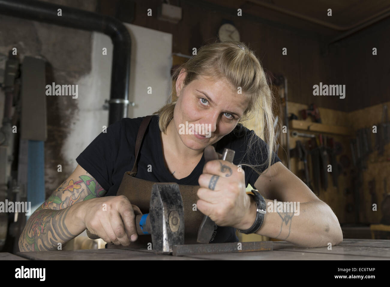Female blacksmith hi-res stock photography and images - Alamy