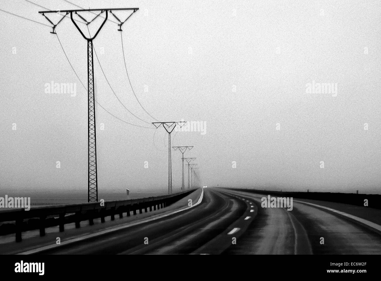 the causeway from the mainland to the island of Romo Stock Photo - Alamy