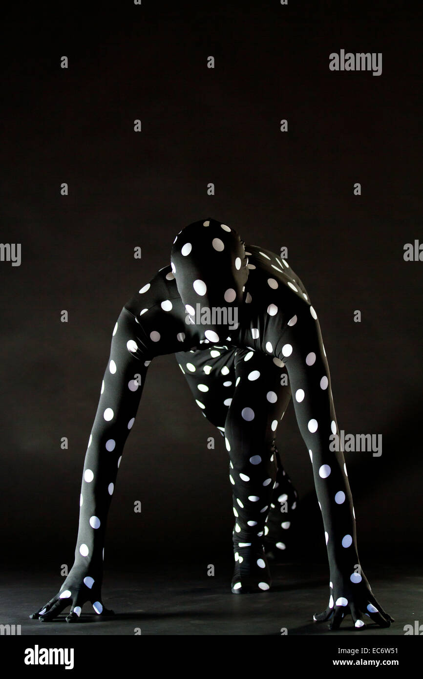 anonymous person in Morphsuitcostume Stock Photo - Alamy
