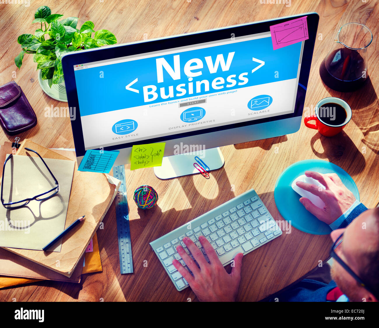 Man using new business hi-res stock photography and images - Alamy