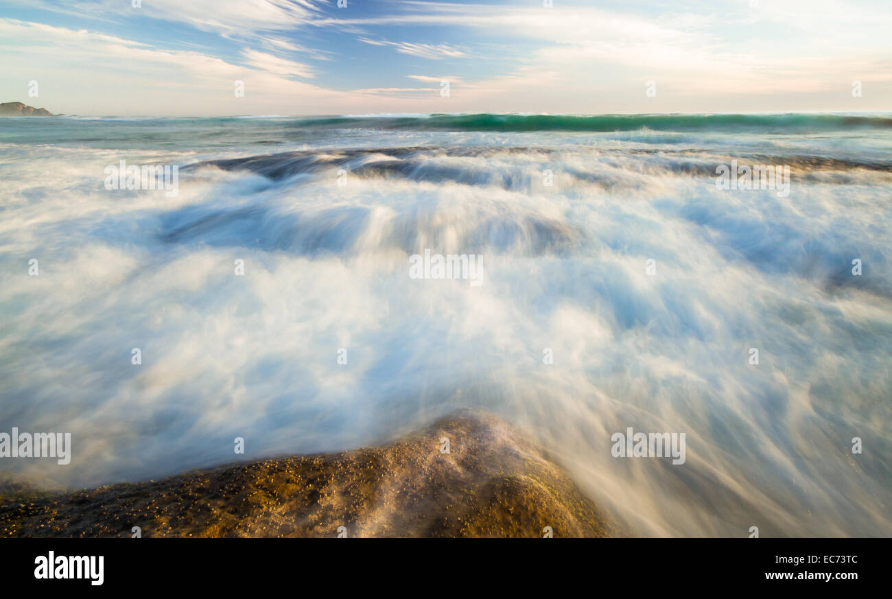 Peaceful Ocean Waves at Johanna Beach, Victoria, Australia Stock Photo ...