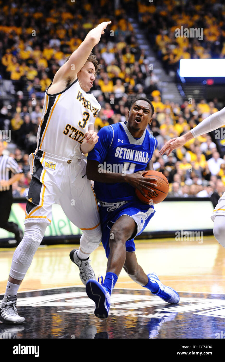 Wichita, Kansas, USA. 09th Dec, 2014. Seton Hall Pirates guard Sterling ...