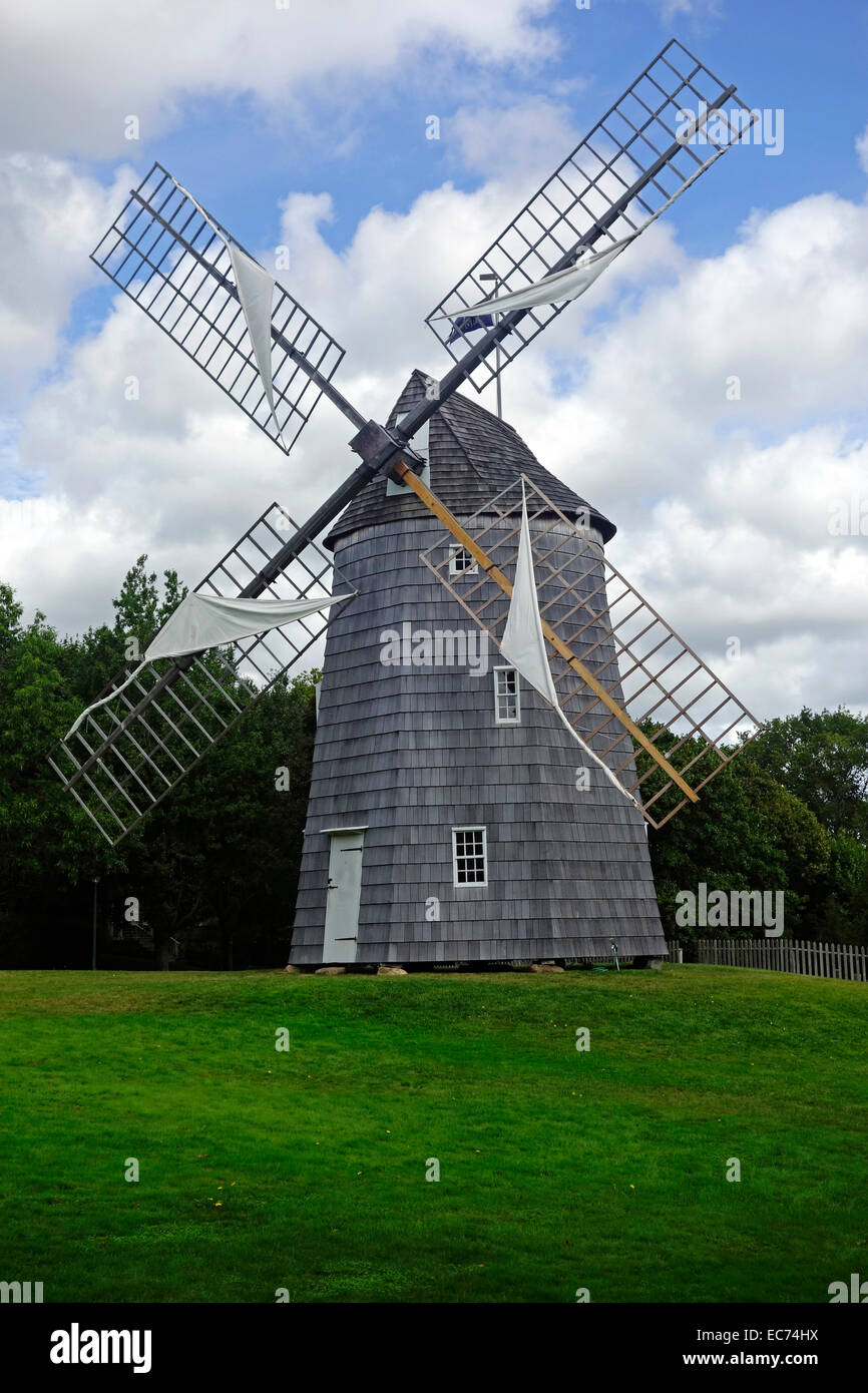 old hook wind mill in East Hampton Long Island NY Stock Photo - Alamy