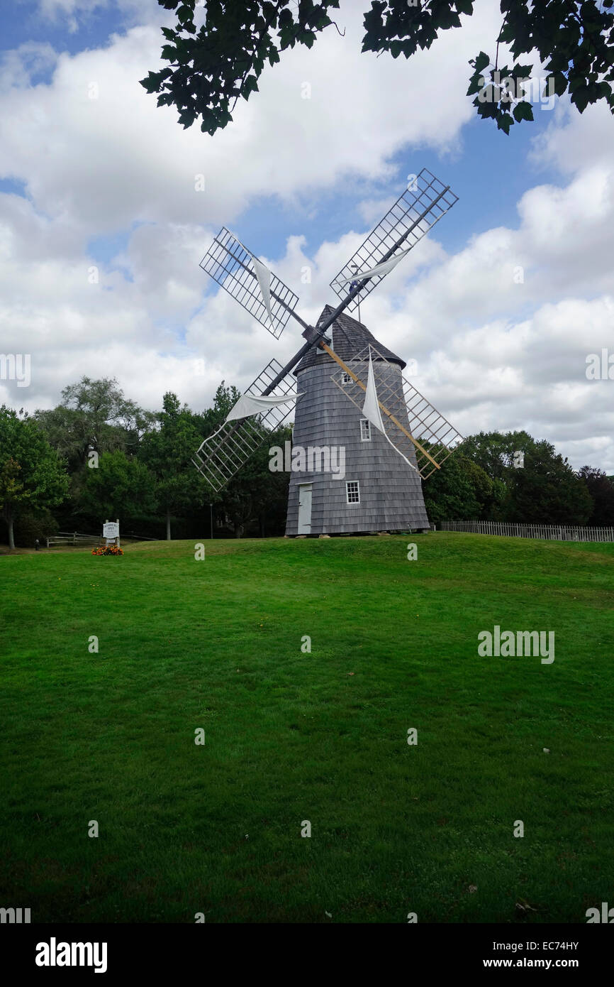 old hook wind mill in East Hampton Long Island NY Stock Photo - Alamy