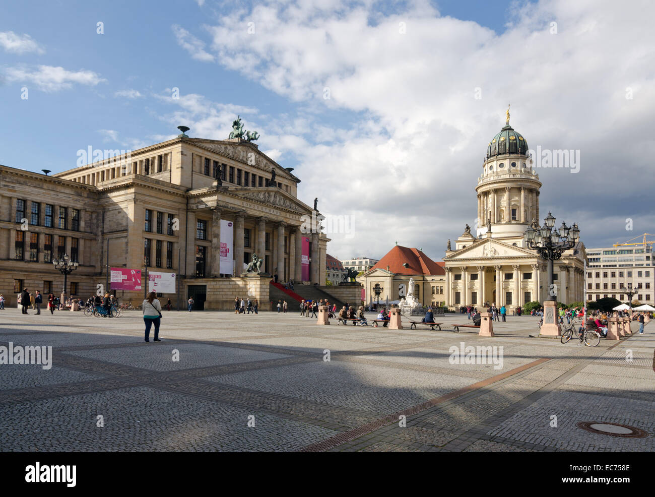 BERLIN, GERMANY - SEPTEMBER 28: French Cathedral and Gendarmenmarkt ...