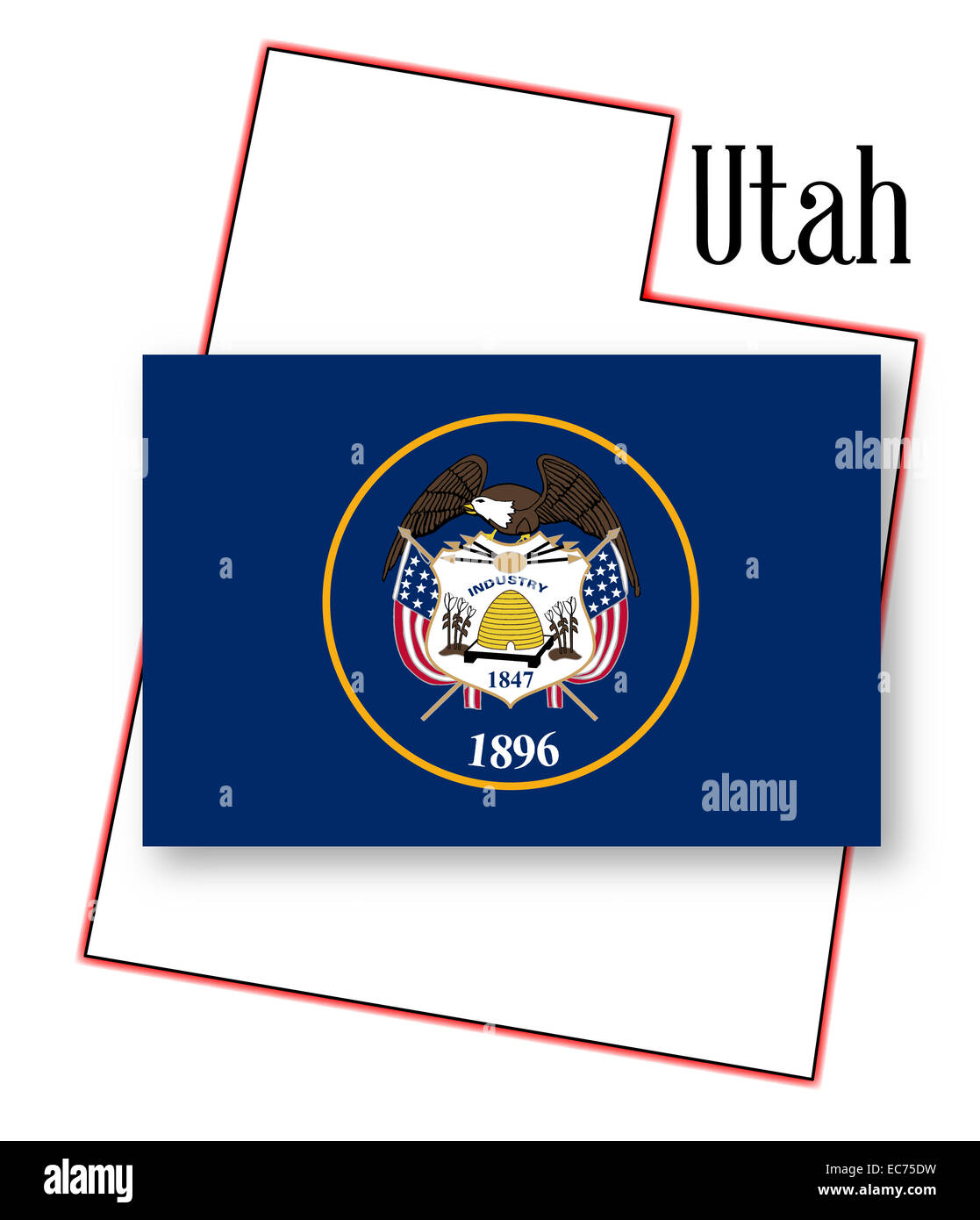 Utah state map hi-res stock photography and images - Alamy