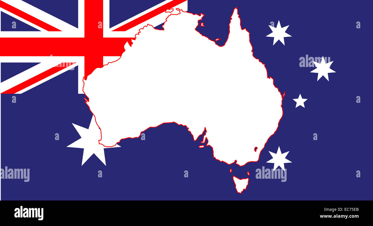 Australia inset map hi-res stock photography and images - Alamy