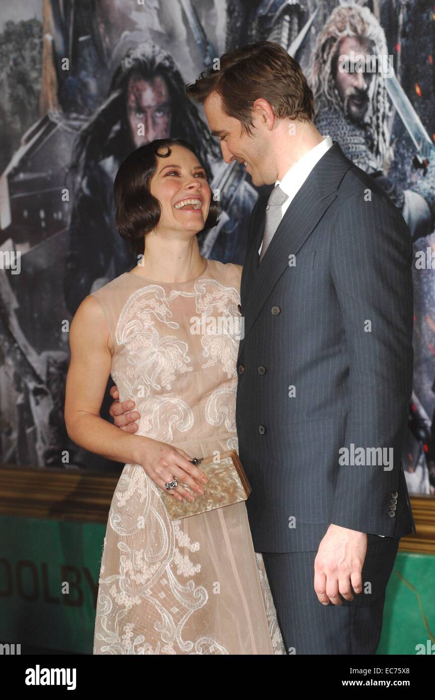 Los Angeles, California, USA. 9th Dec, 2014. Evangeline Lilly, Lee Page ...