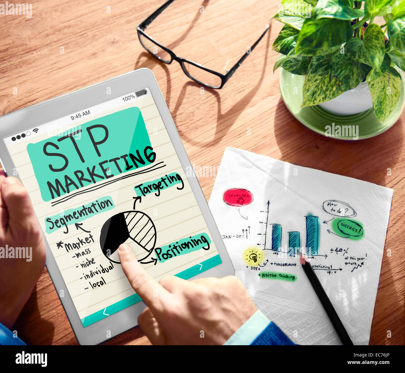 Digital Online STP Marketing Office Working Concept Stock Photo - Alamy
