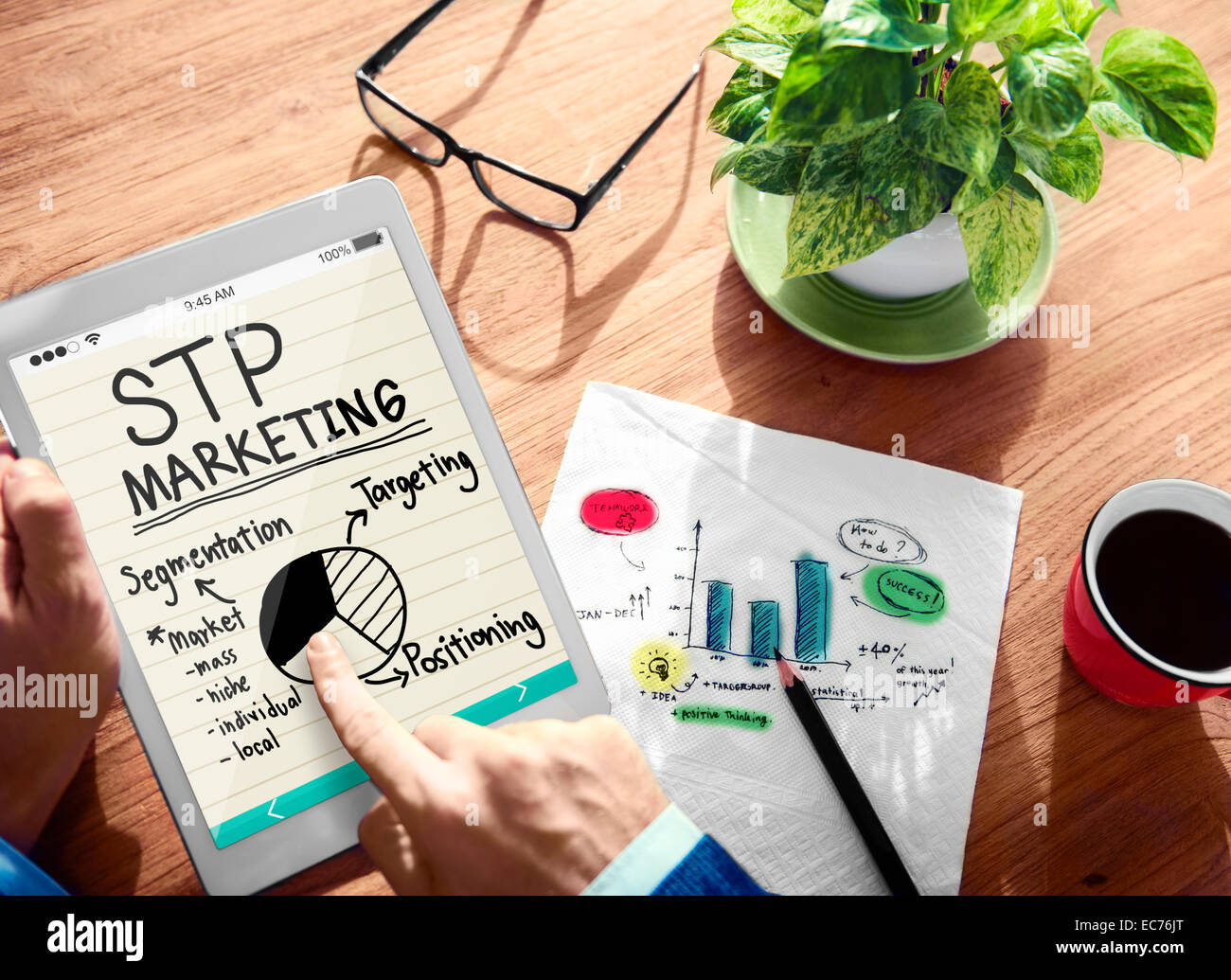Digital Online STP Marketing Office Working Concept Stock Photo - Alamy