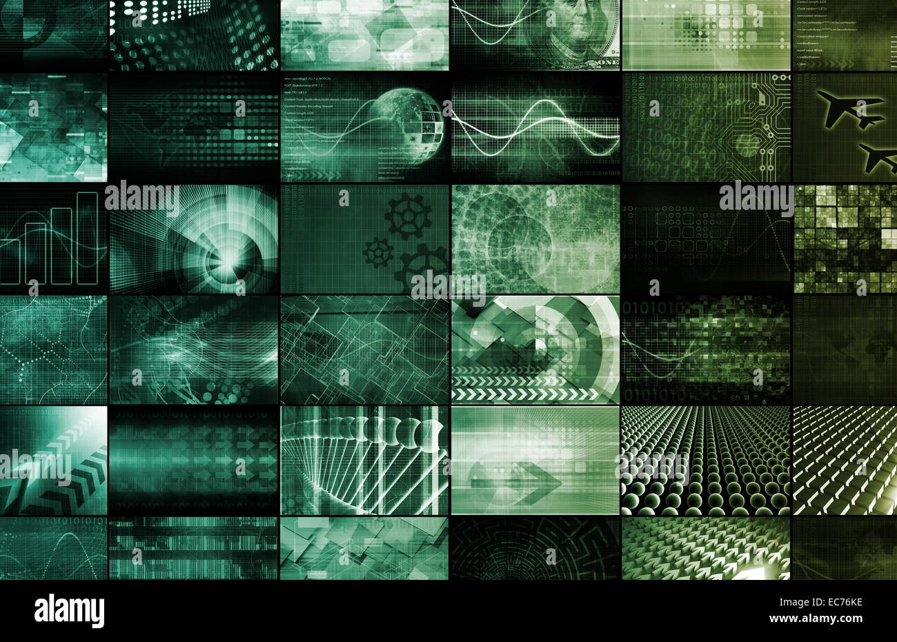Global Digital Technology Concept with Monitors Screens Stock Photo - Alamy
