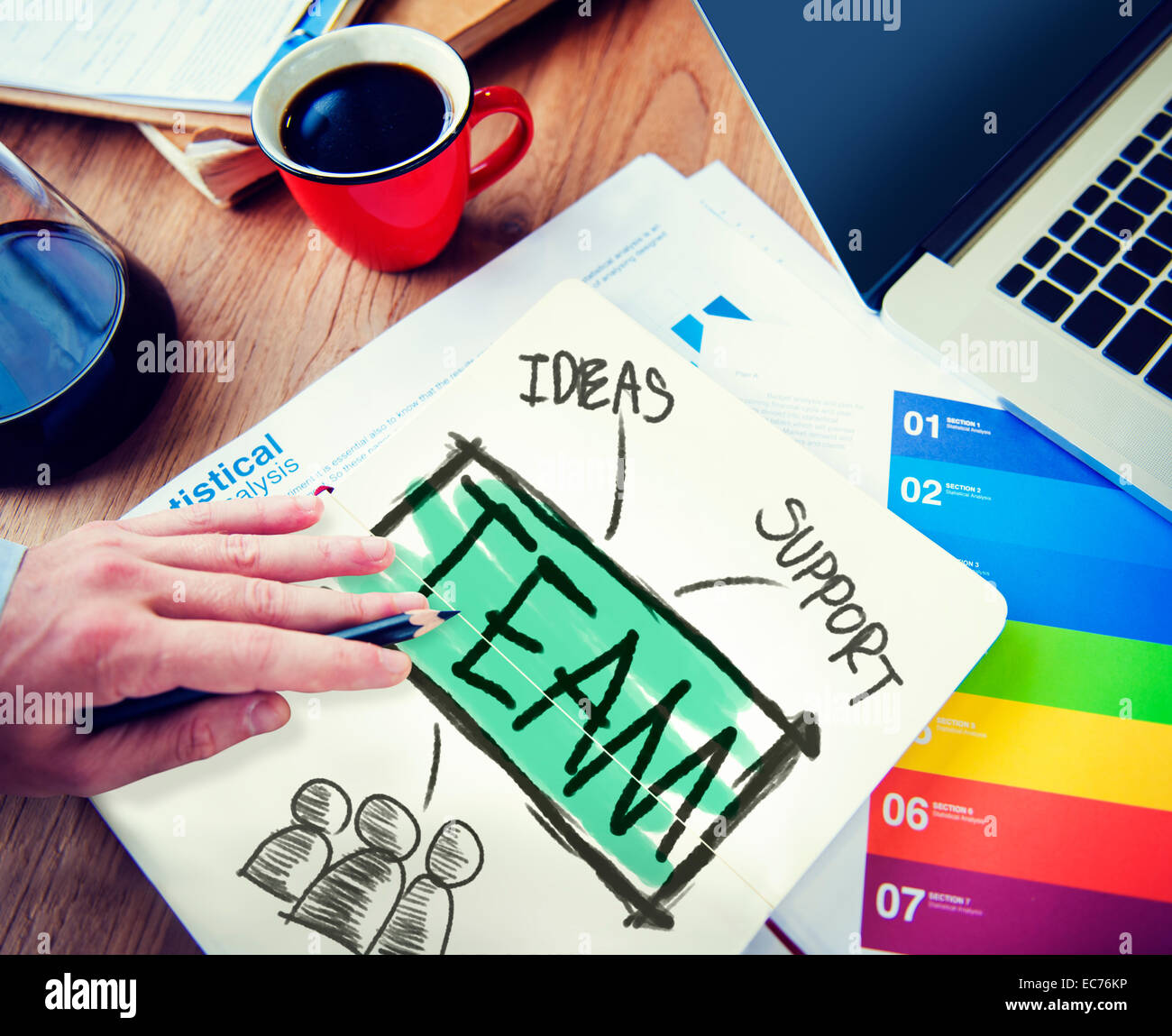 Businessman Team Ideas Support Concept Stock Photo - Alamy