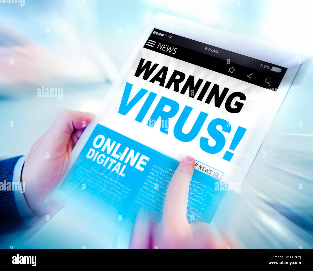 Digital Online Internet Warning Threat Virus Concept Stock Photo - Alamy
