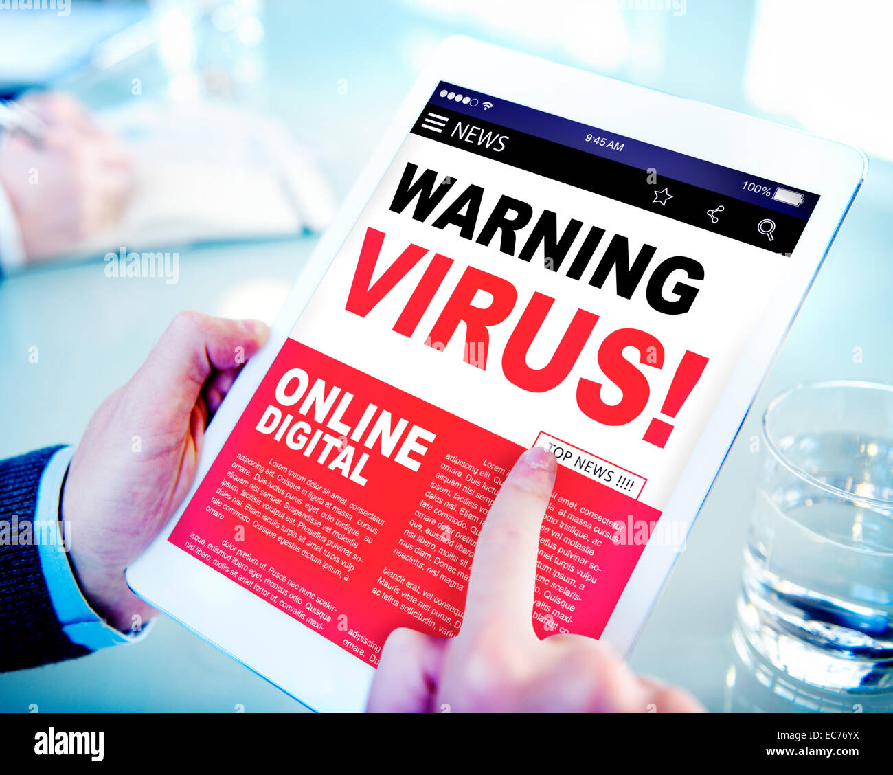 Digital Online Internet Warning Threat Virus Concept Stock Photo - Alamy