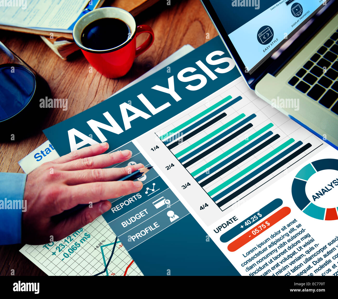 Analysis Businessman Calculating Balance Thinking Planning Paperwork ...