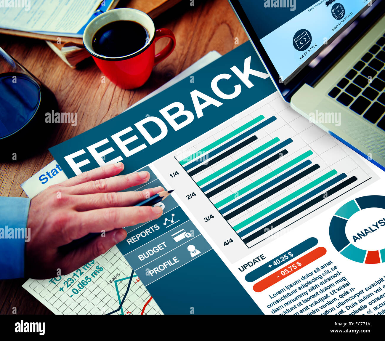 Feedback Satisfaction Information Business Office Working Concept Stock ...