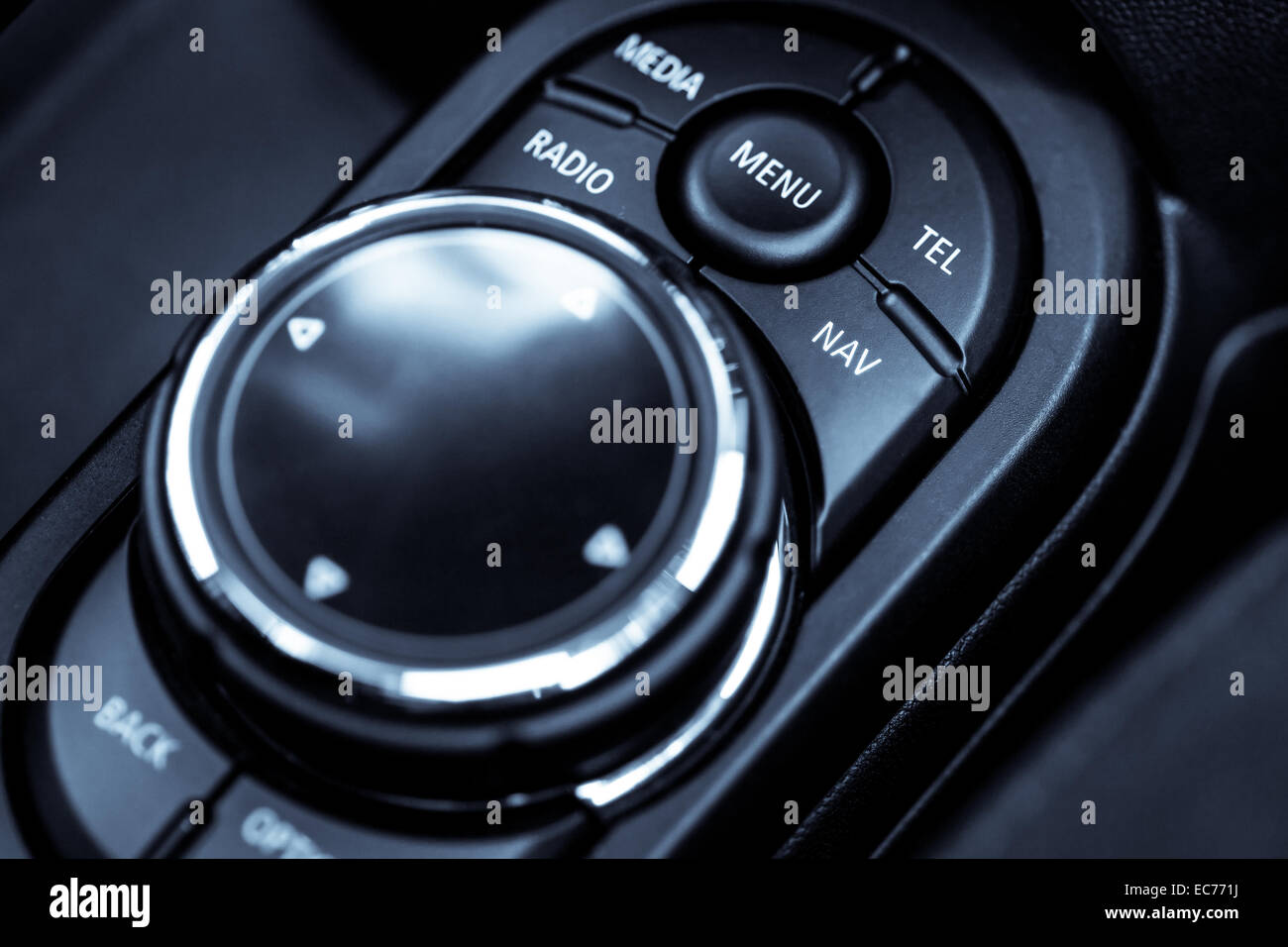 Detail of some black buttons in a car Stock Photo - Alamy
