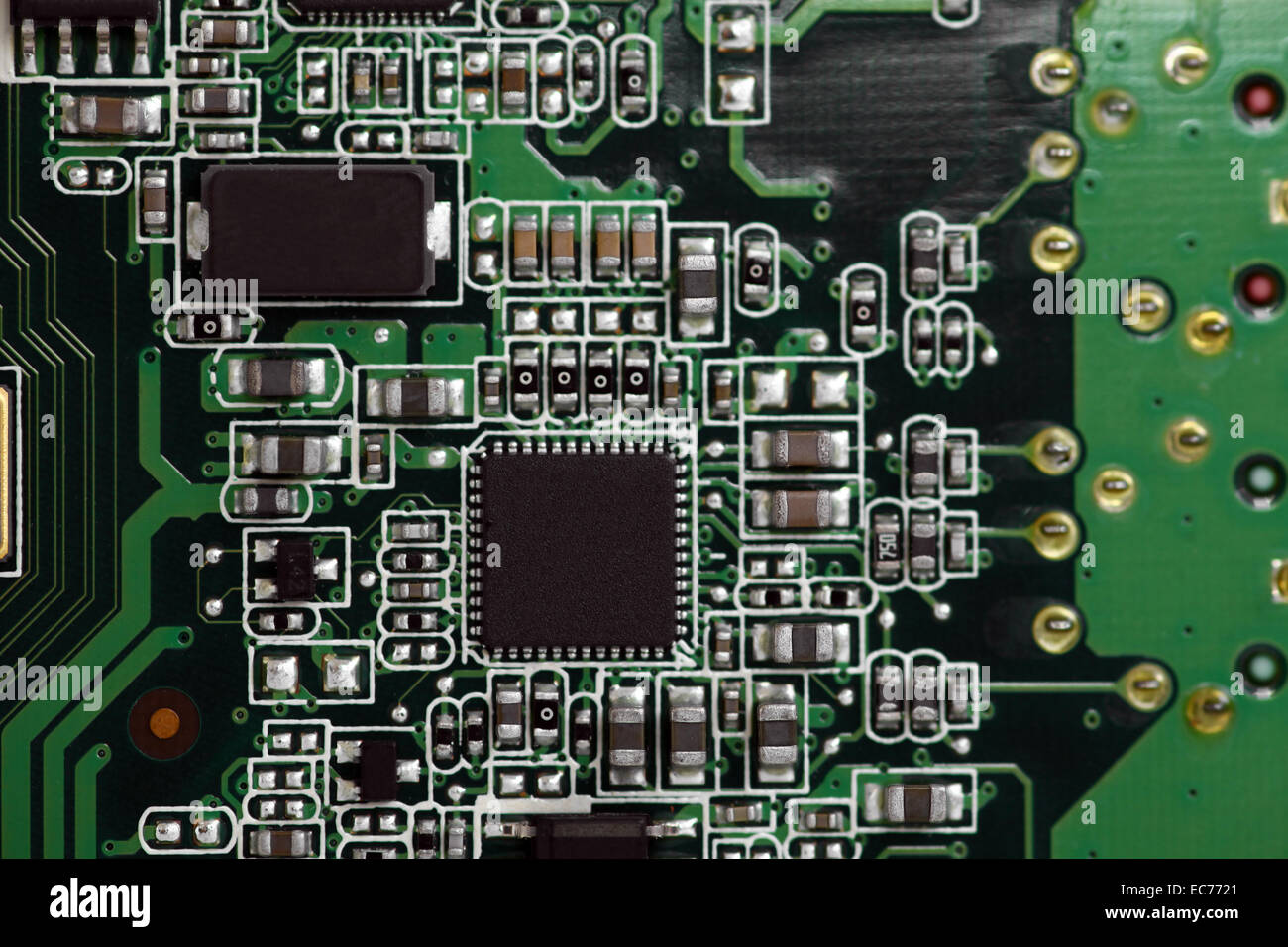 Horizontal shot of an electronic micro circuit Stock Photo - Alamy