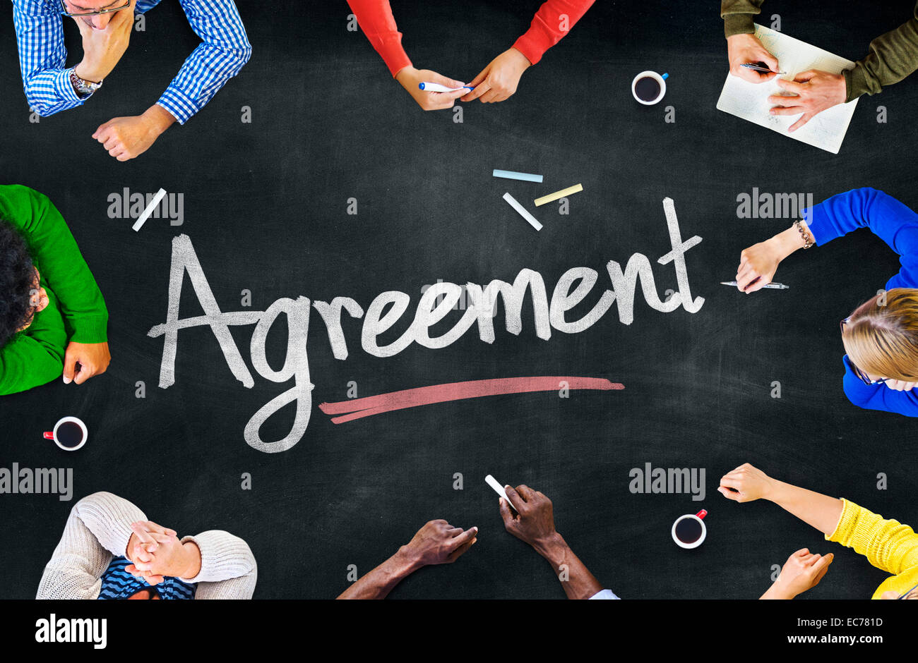 Multi-Ethnic Group of People and Agreement Concept Stock Photo - Alamy