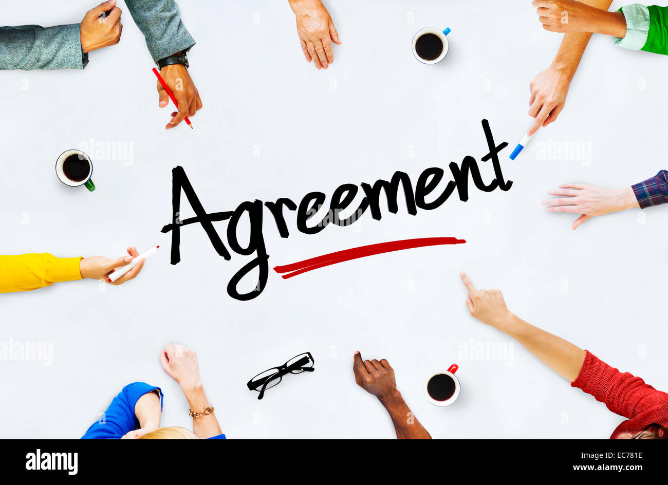 Multi-Ethnic Group of People and Agreement Concept Stock Photo - Alamy