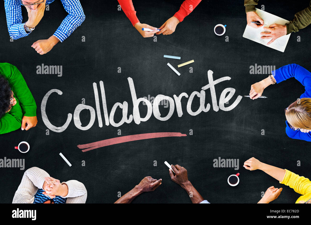 Multi-Ethnic Group of People and Collaboration Concepts Stock Photo - Alamy