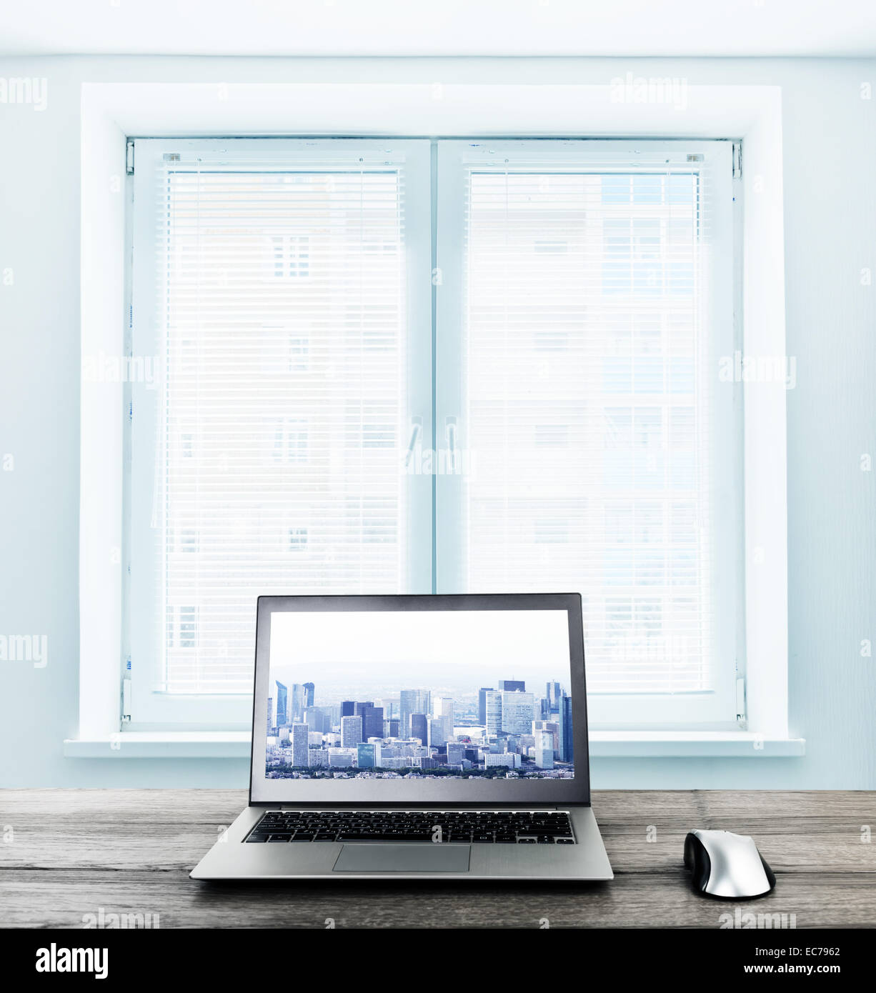 Office workplace with computer Stock Photo - Alamy