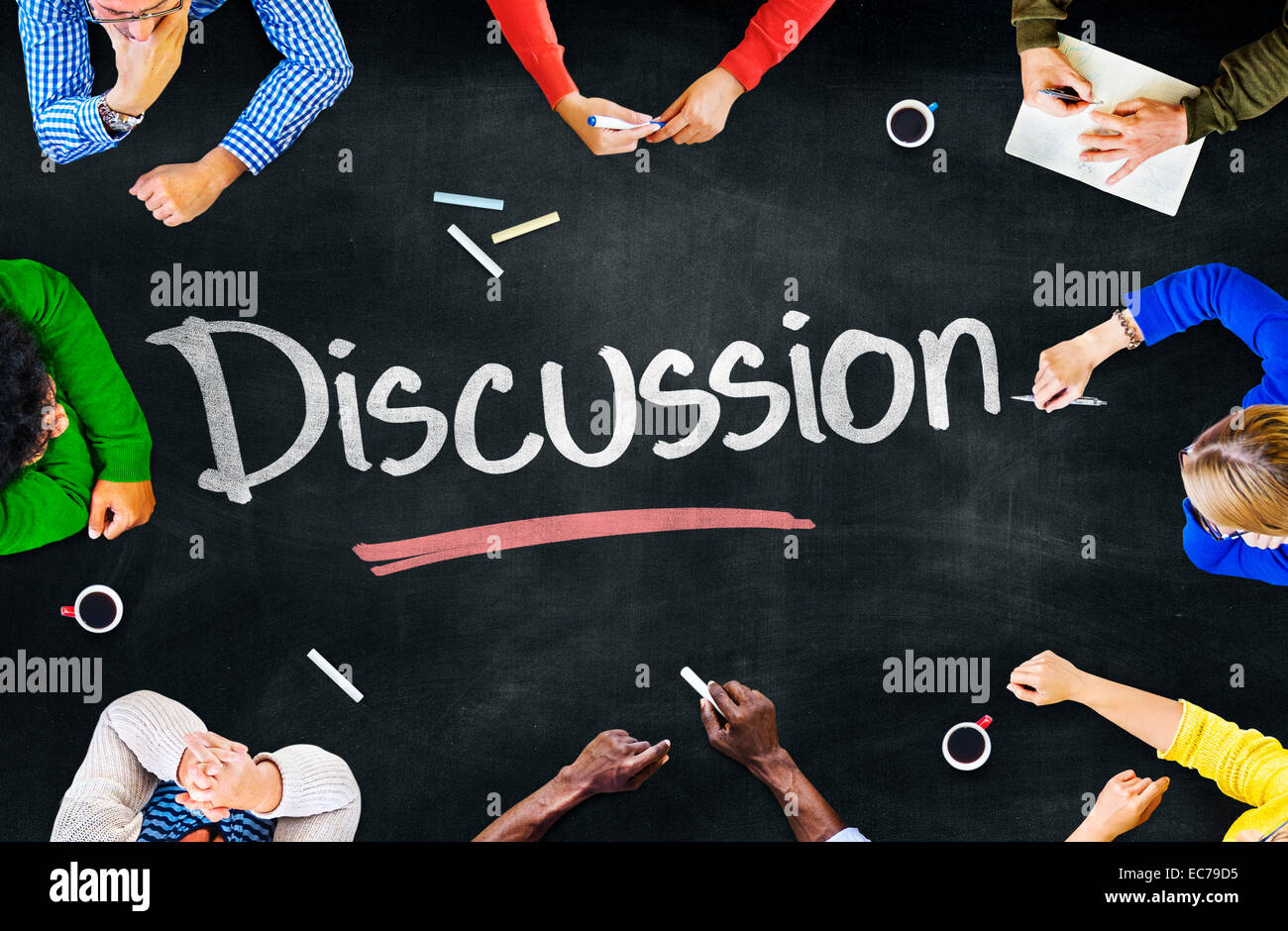 Multi-Ethnic Group of People and Discussion Concept Stock Photo - Alamy