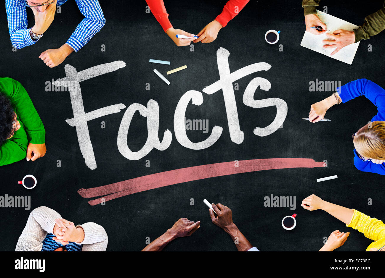 People Working and Facts Concept Stock Photo - Alamy