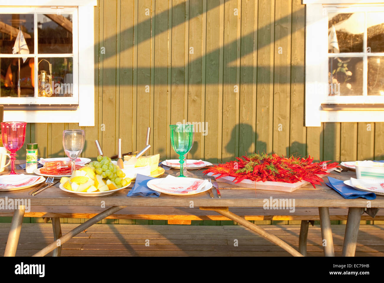 Sweden - Crayfish with dill eaten at traditional swedish crayfish party ...
