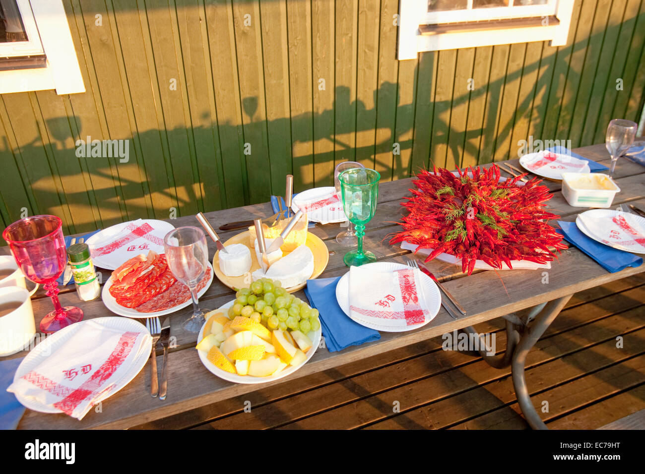 Sweden - Crayfish with dill eaten at traditional swedish crayfish party ...