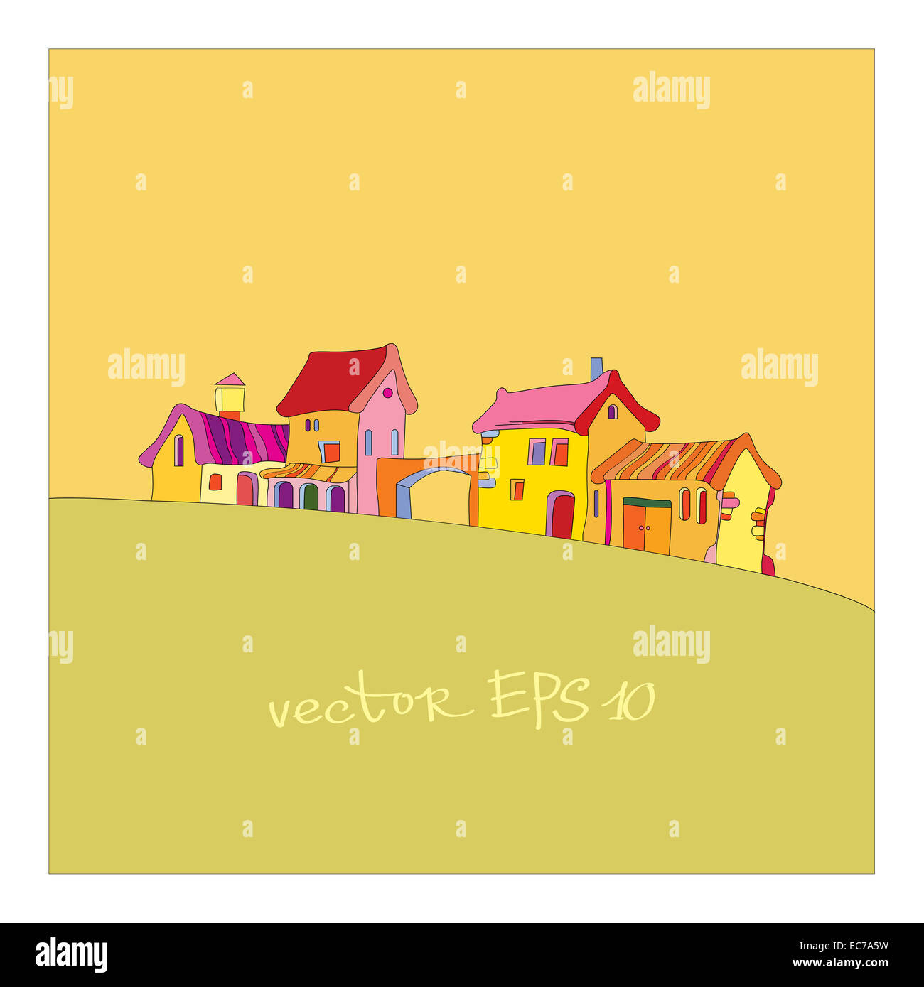 Small old traditional village Cut Out Stock Images & Pictures - Alamy