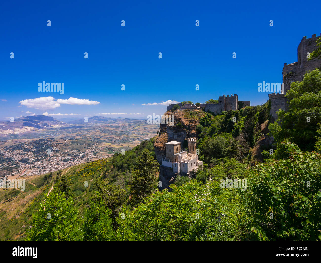 Italy, Sicily, Province of Trapani, Erice, Torretta Pepoli, Castello di ...