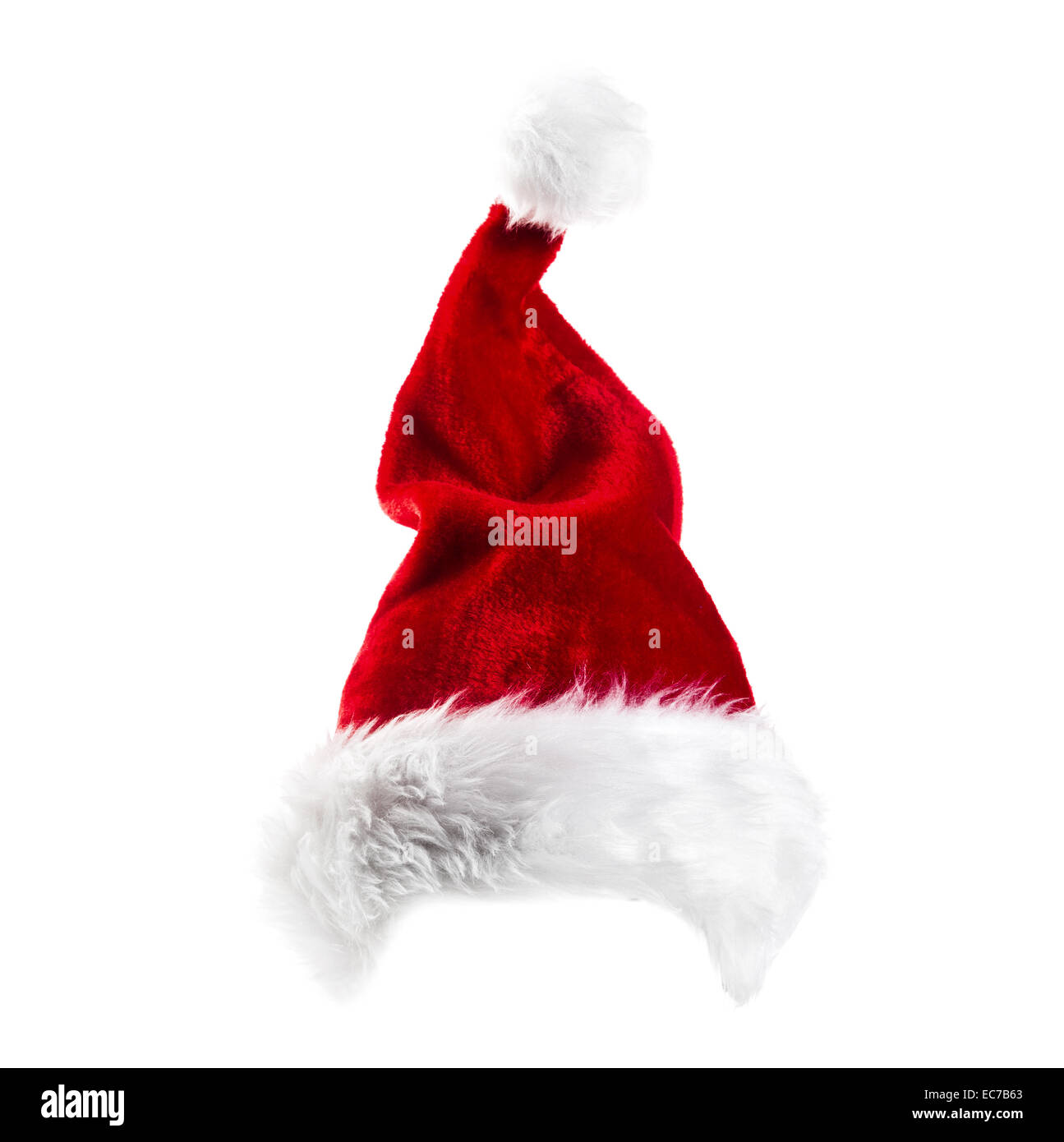 Santa Claus red hat isolated on white background Stock Photo - Alamy