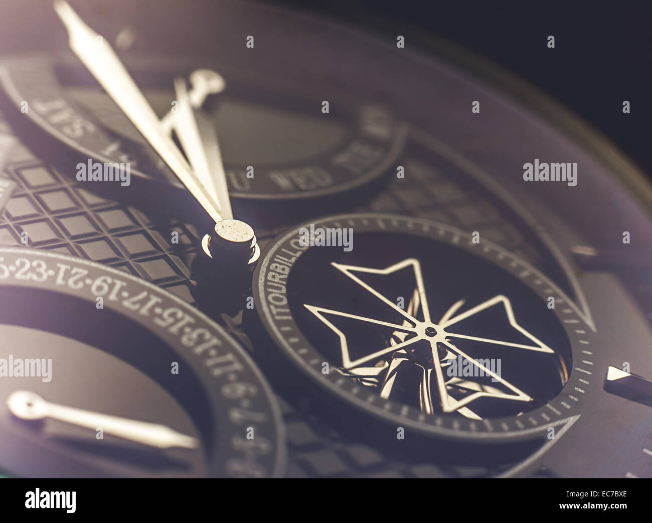 Details of a hand watch, view in macro mode Stock Photo - Alamy
