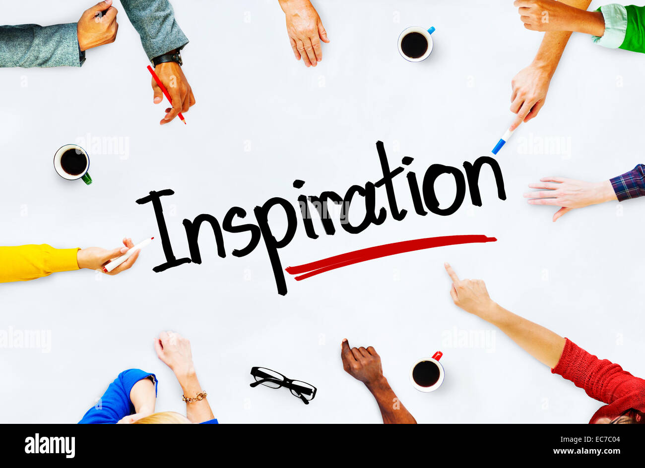 Group of Multiethnic People Discussing About Inspiration Stock Photo ...