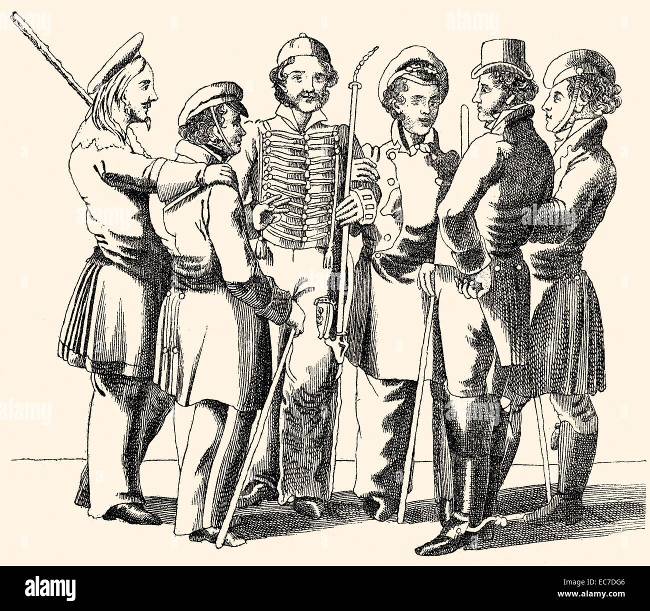 Vintage drawings of 19th century germany hi-res stock photography and ...