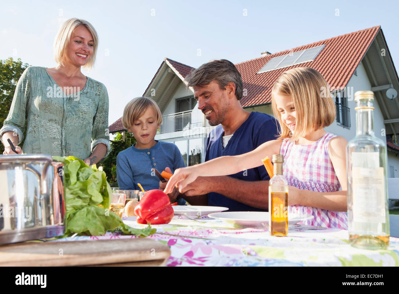 6 people having lunch hi-res stock photography and images - Alamy