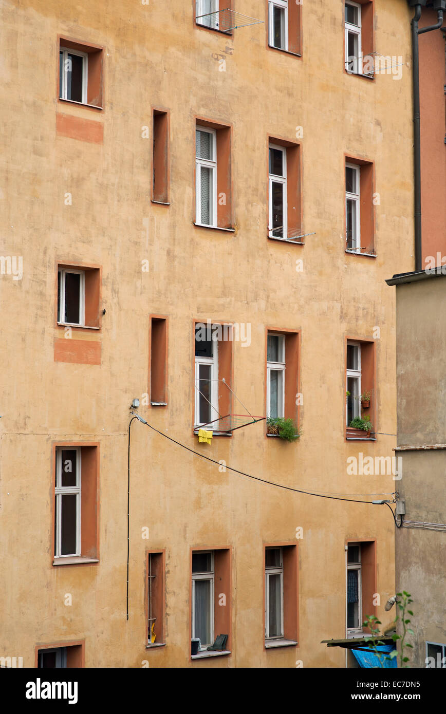 Germany, back side of old multi-family house Stock Photo - Alamy