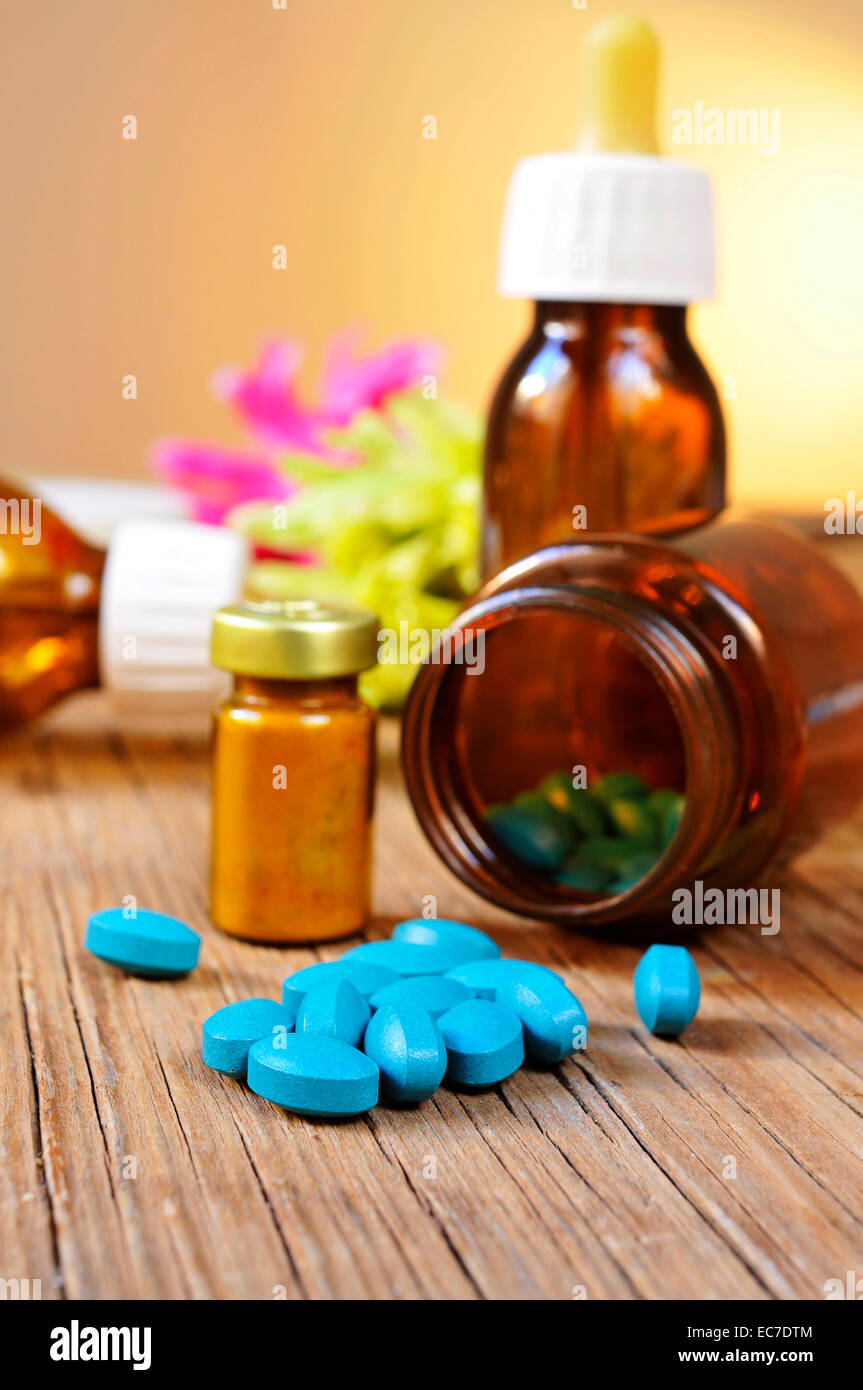 Herbal remedies bottles hi-res stock photography and images - Alamy