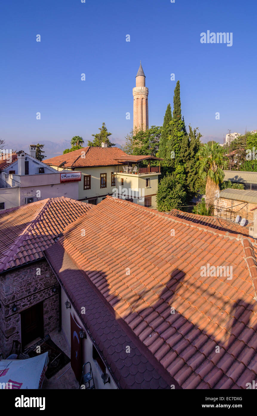 Turkey, Middle East, Antalya, Kaleici, City view with Yivli Minare ...