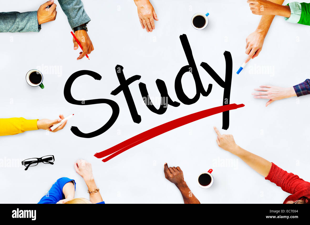 Multi-Ethnic Group of People and Study Concepts Stock Photo - Alamy