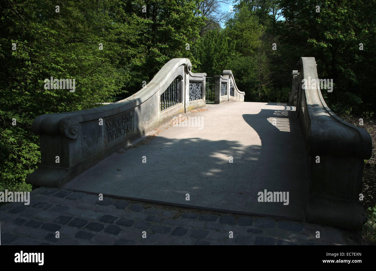 The Wiegand bridge in public park of Bremen. It was built in 1905 by ...