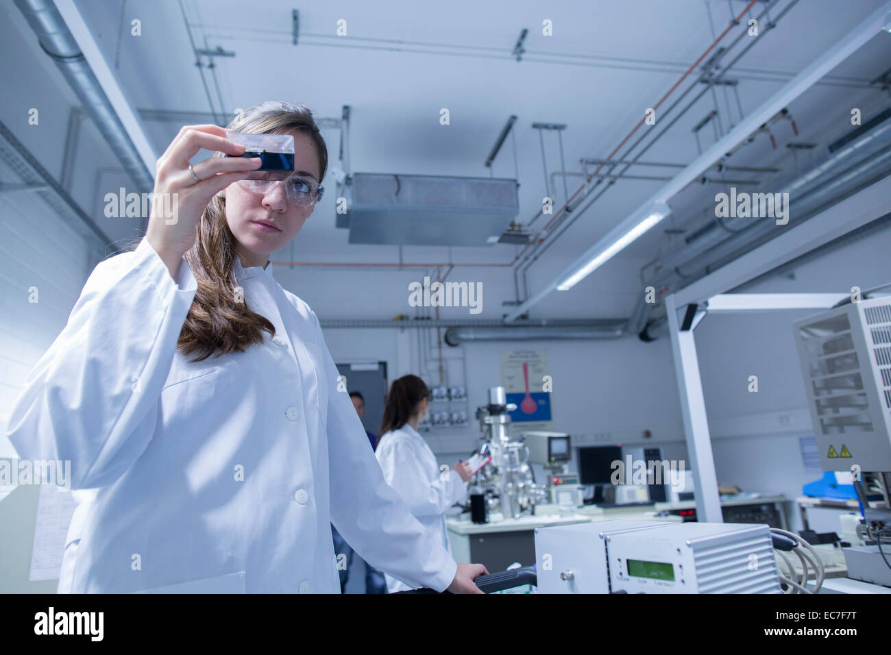 Two female technicans working in a technical laboratory Stock Photo - Alamy
