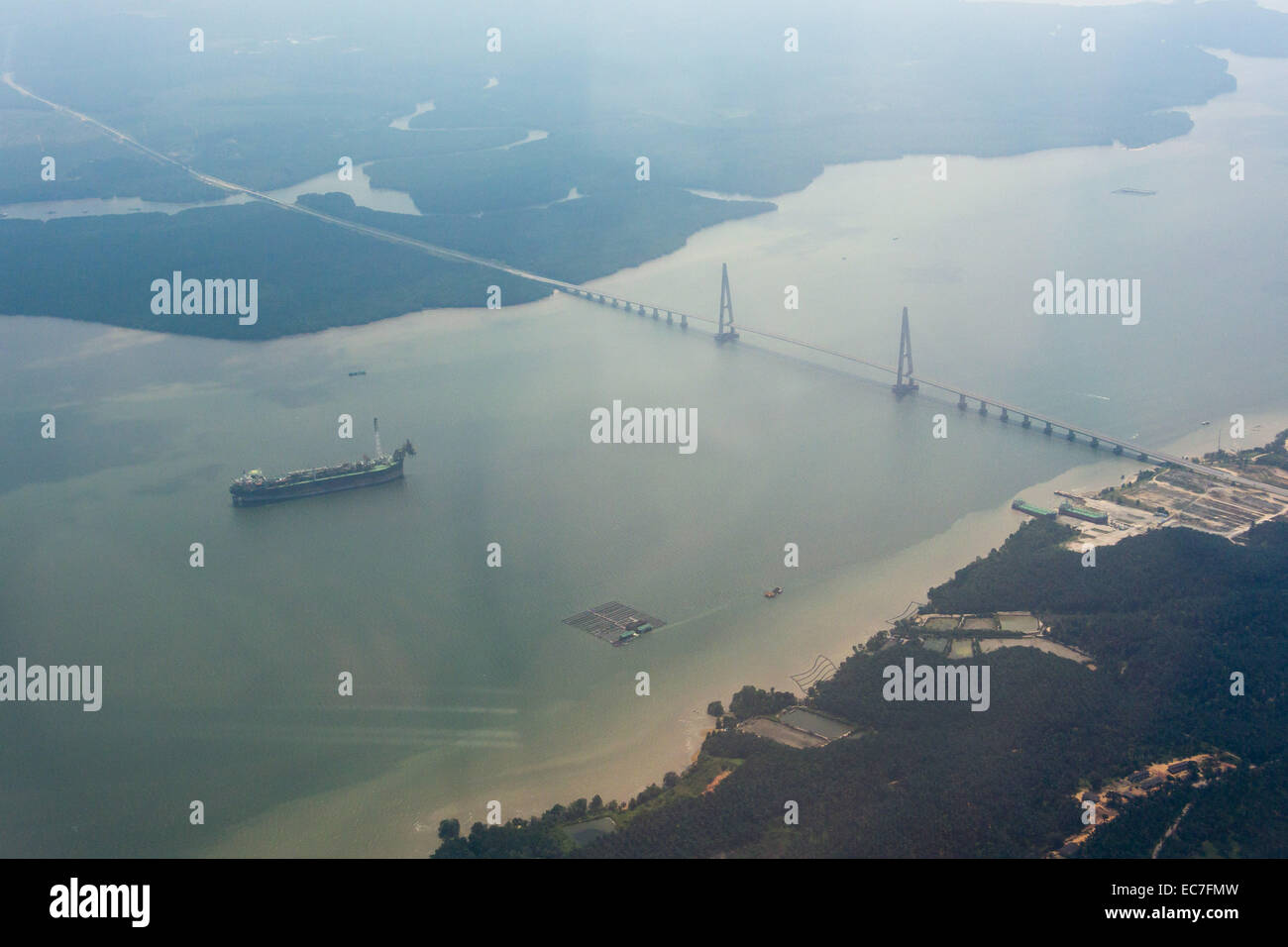 bridge over Sungai Johor Bay Stock Photo - Alamy