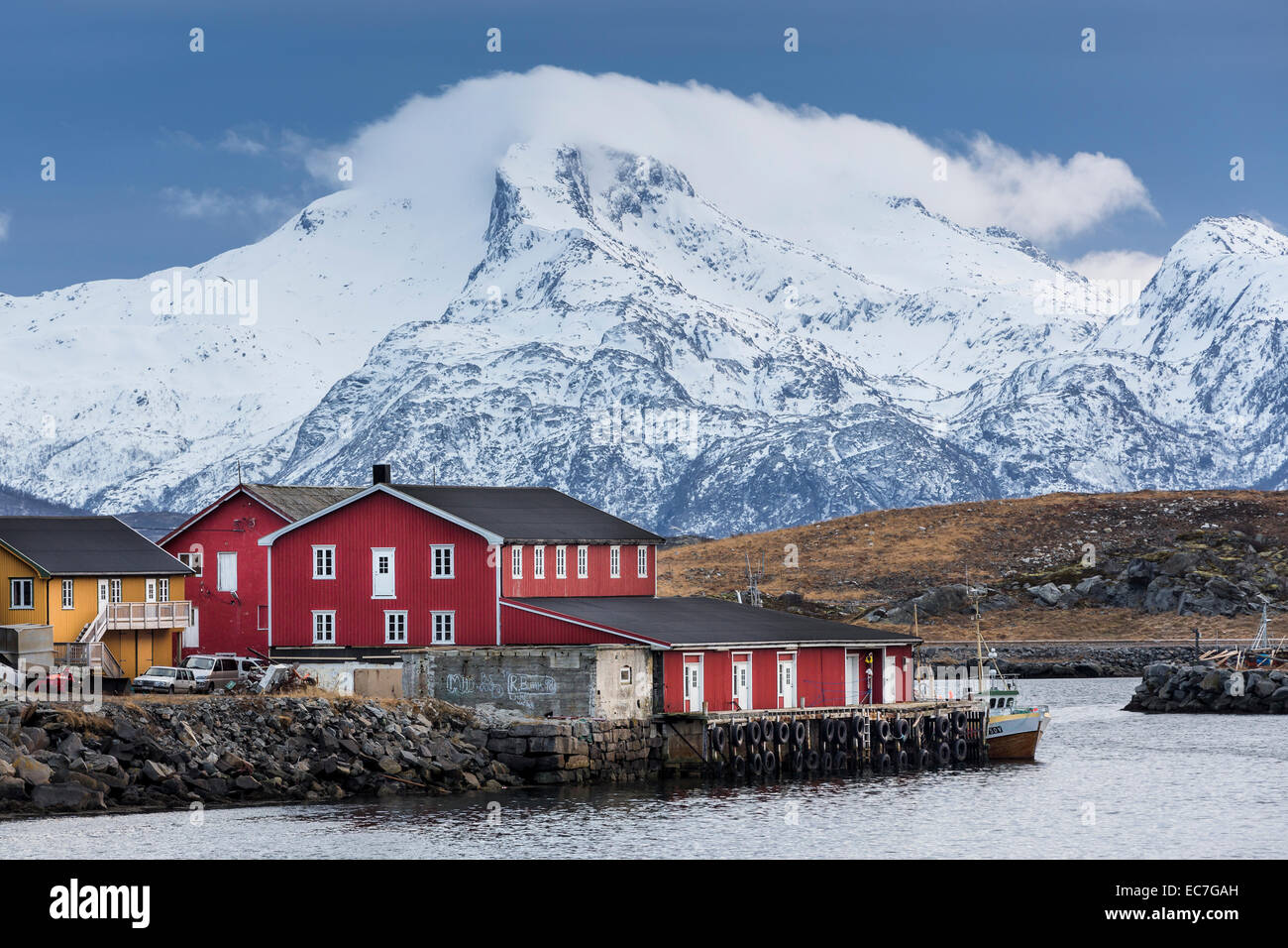 harbor of Laukvik, Austvagoy, Lofoten, Norway Stock Photo - Alamy