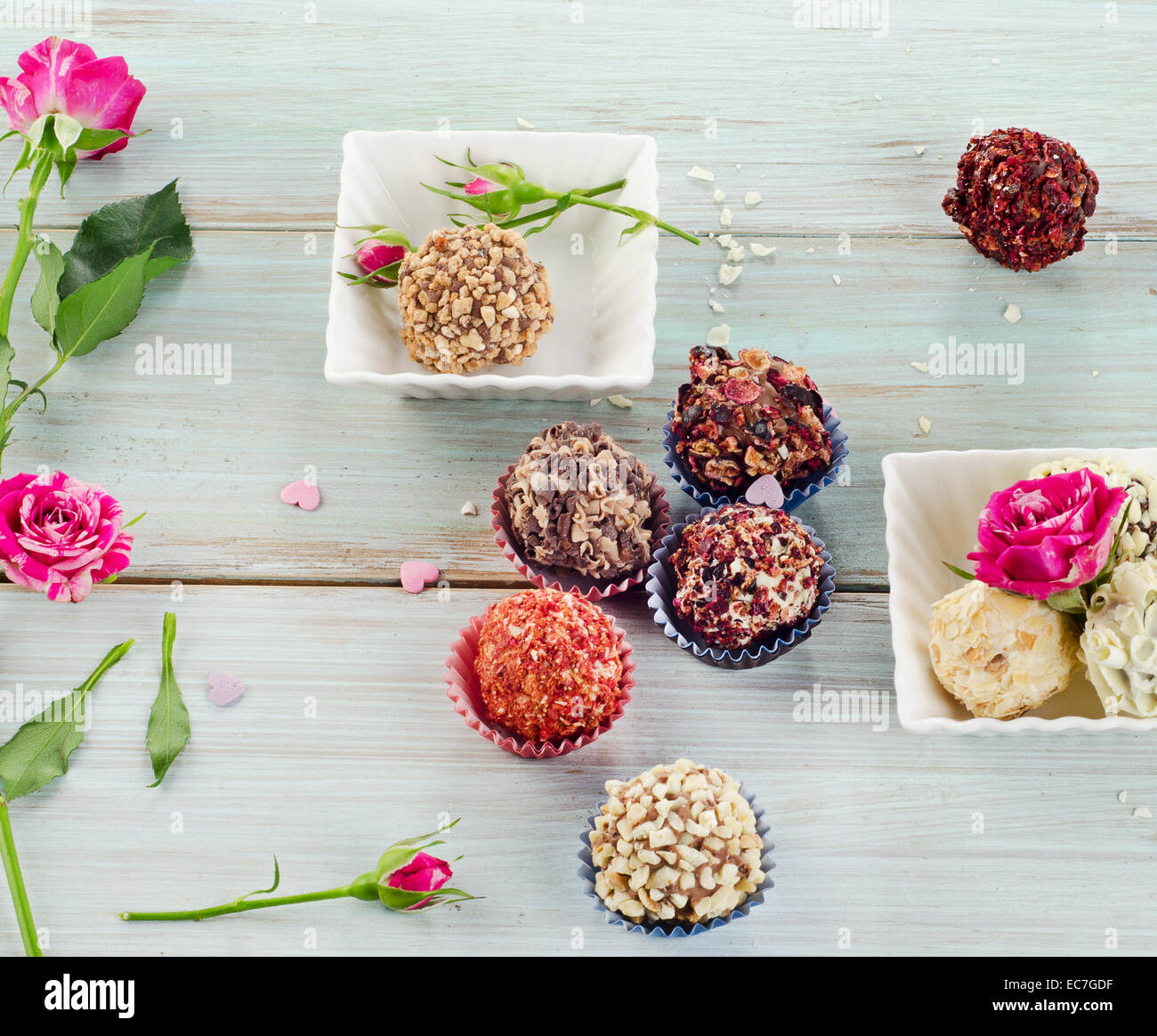Handmade chocolate candies on hi-res stock photography and images - Alamy
