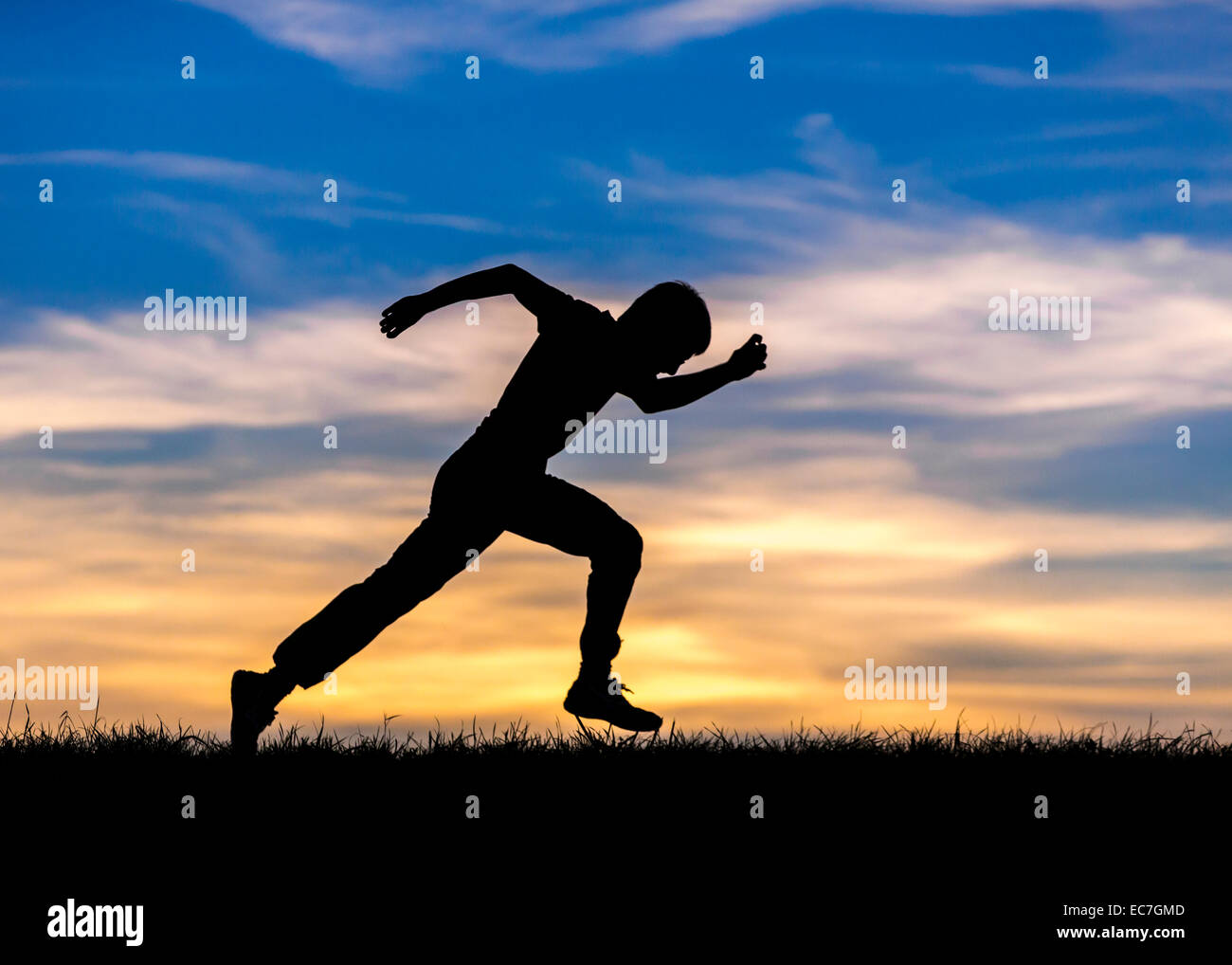 Fitness man silhouette hi-res stock photography and images - Alamy