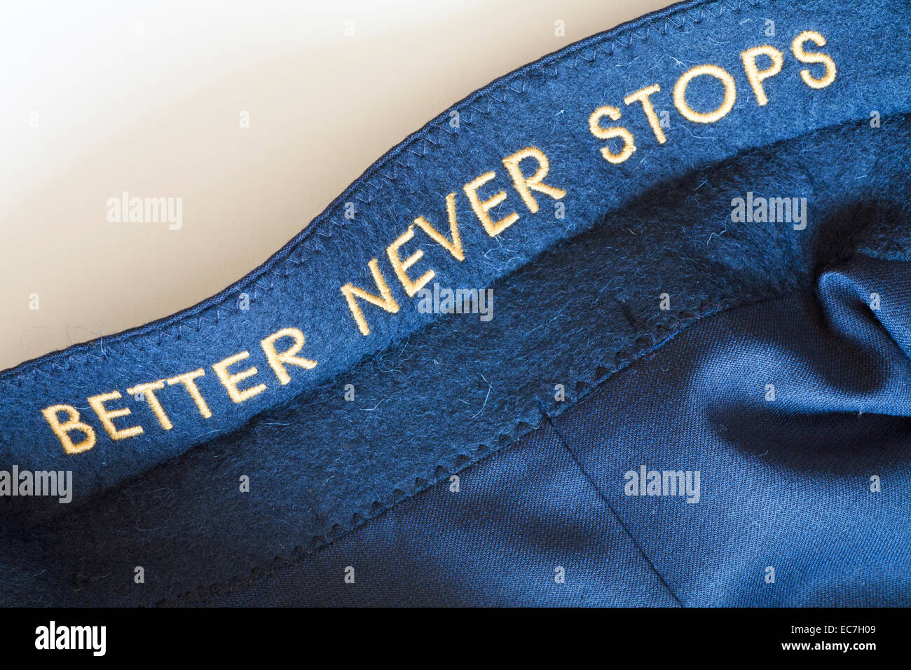 Better Never Stops - stitching detail in formal jacket provided to Team ...