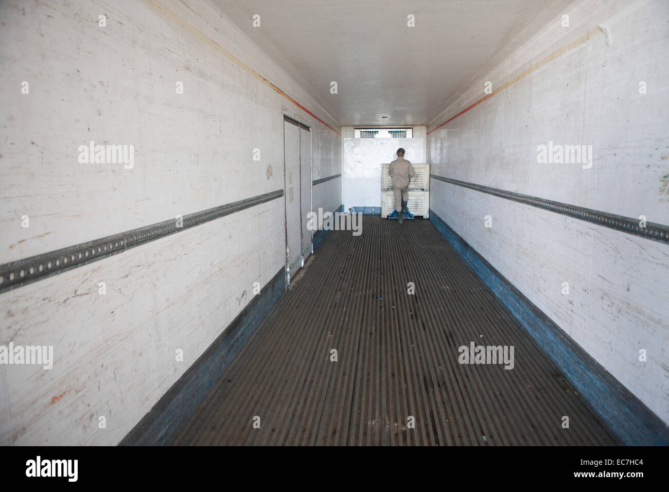 Man loading truck Stock Photo - Alamy